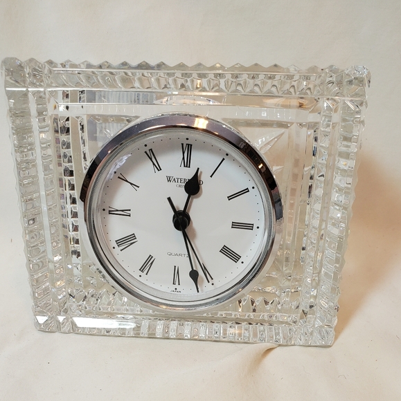 Waterford | Wall Decor | Waterford Crystal Desk Clock Elegant White And ...